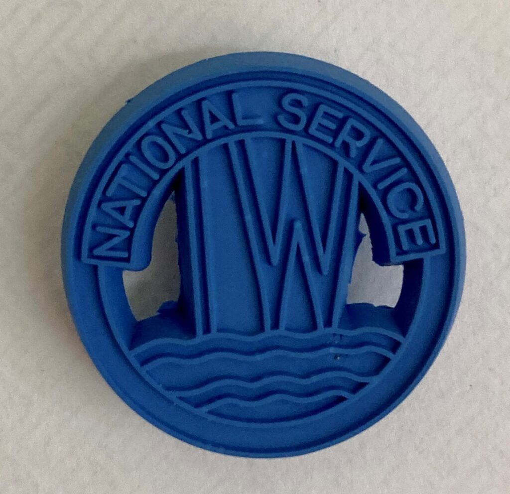 Replica National Service Badge – Alarum Productions